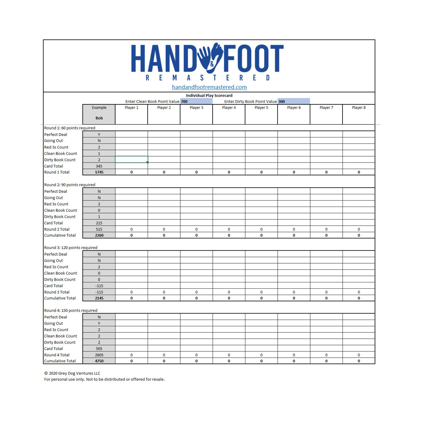 Score Pads and Card Holders